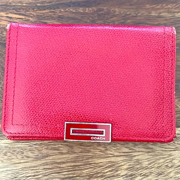 Coach | Bags | Coach Slim Card Case Red | Poshmark